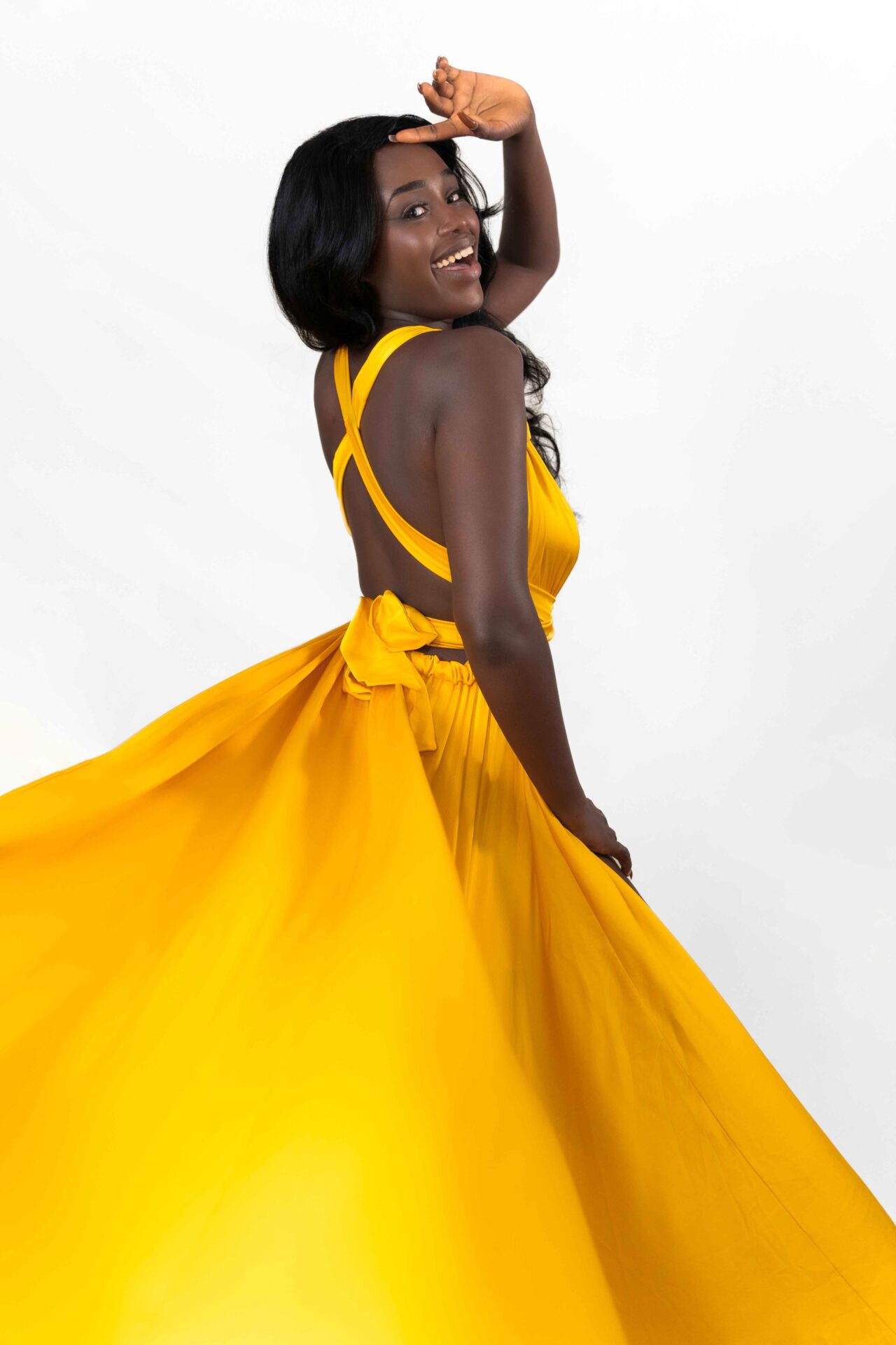 Golden Yellow Classical Flying Dress (F-39) - Flying Dress France