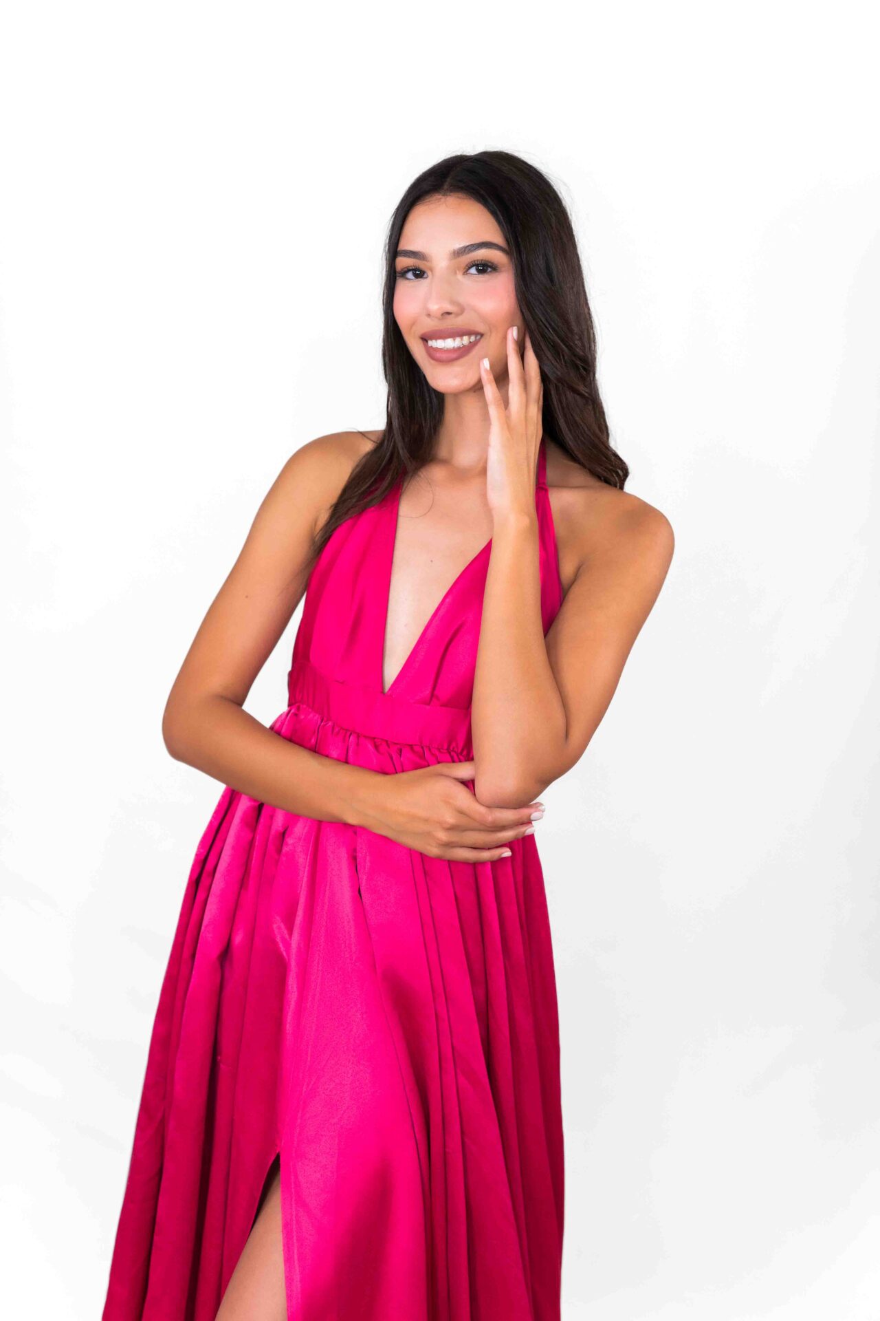 Pink V Cleavage Flying Dress (F-23) - Flying Dress France
