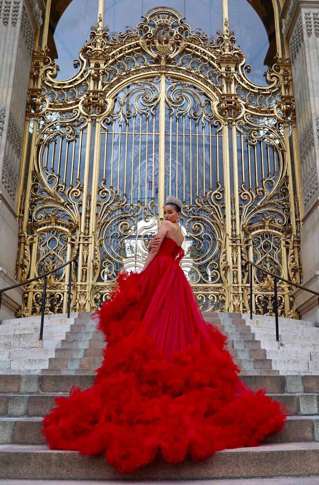 Red Luxury Dress (L-1) - Flying Dress France