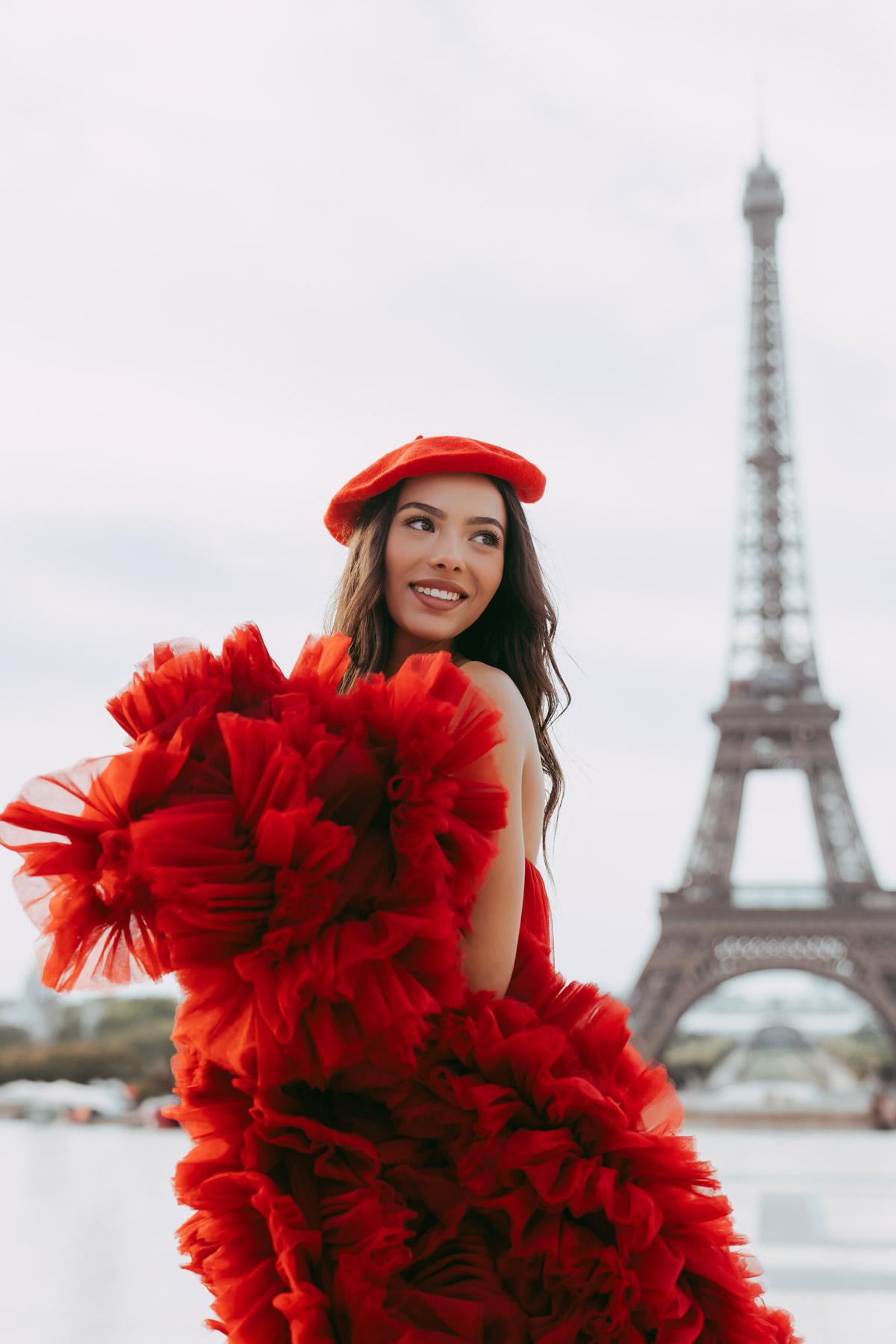 Red Luxury Dress (L-1) - Flying Dress France