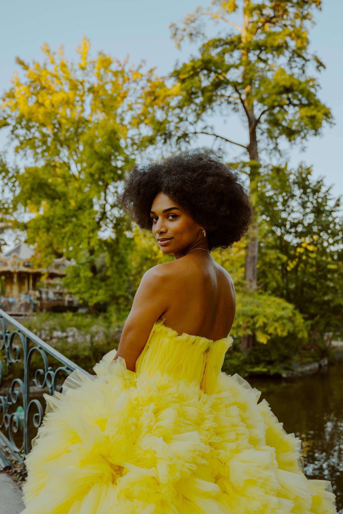 Yellow Luxury Dress (L-11) - Flying Dress France
